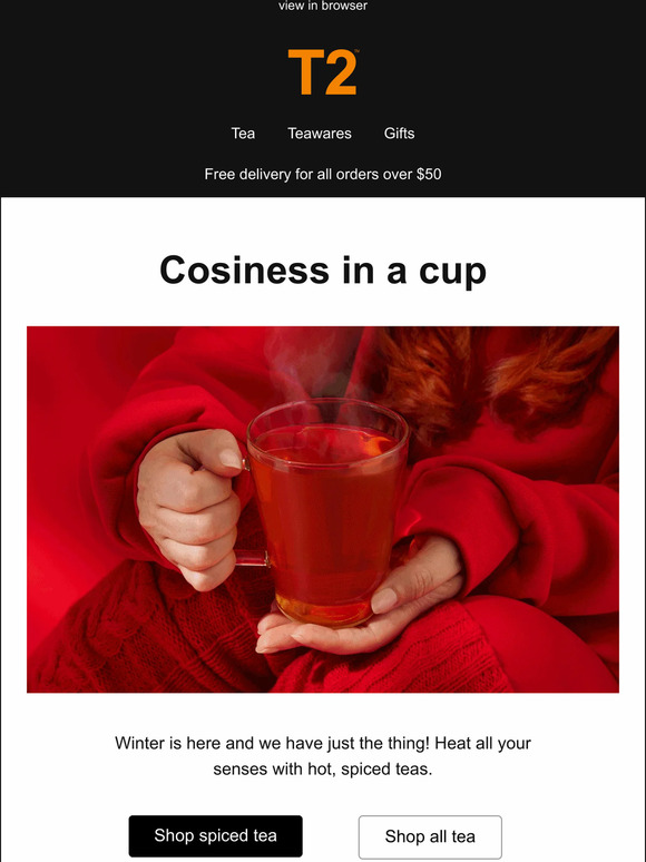 T2 Tea: Heat all your senses with NEW hot, spiced teas! | Milled