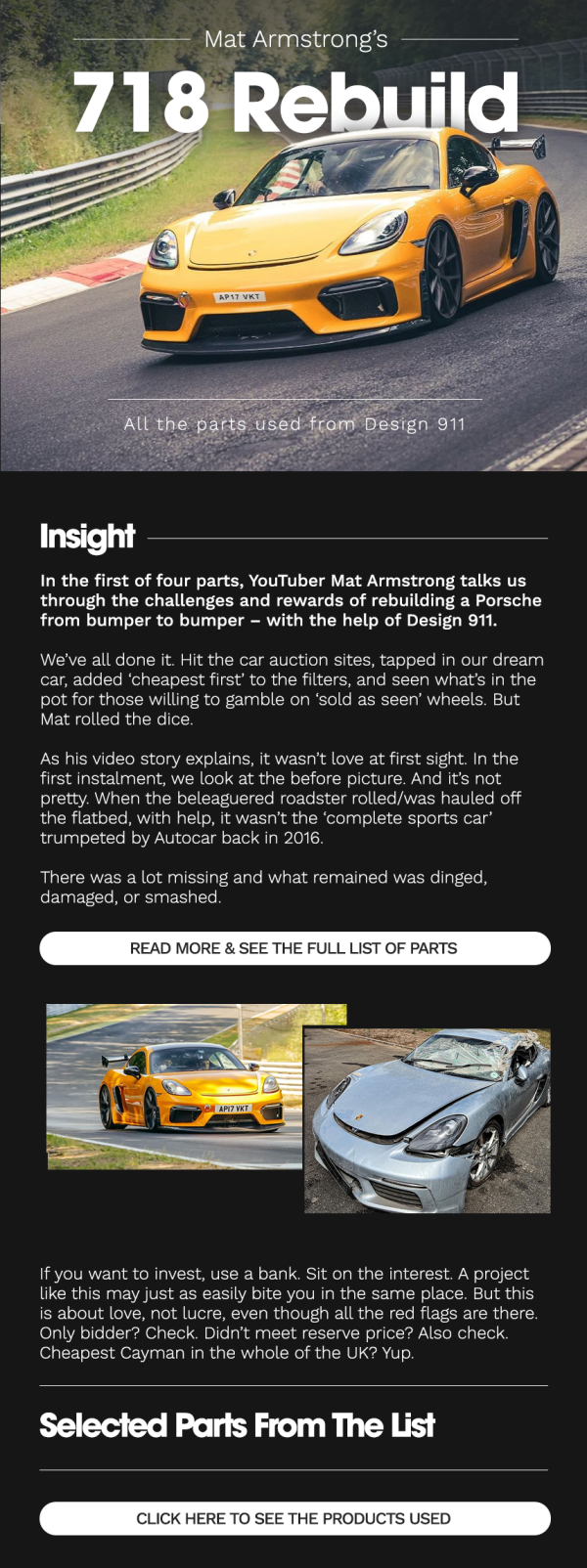 Design 911: Inside Mat Armstrong's Porsche 718 rebuild: Part One! | Milled