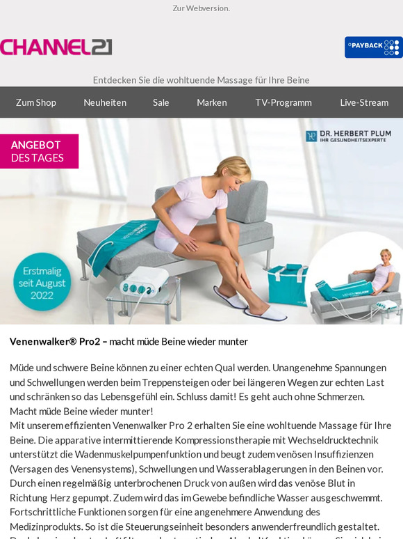 Channel21 DE: Sie leiden unter müden und schweren Beinen im Sommer ...