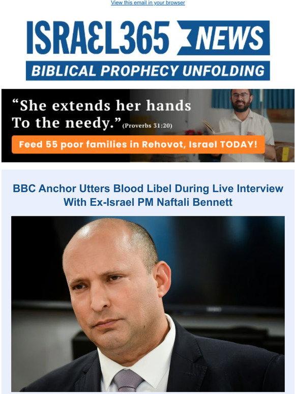 Israel365: BBC Anchor Utters Blood Libel During Live Interview With Ex ...