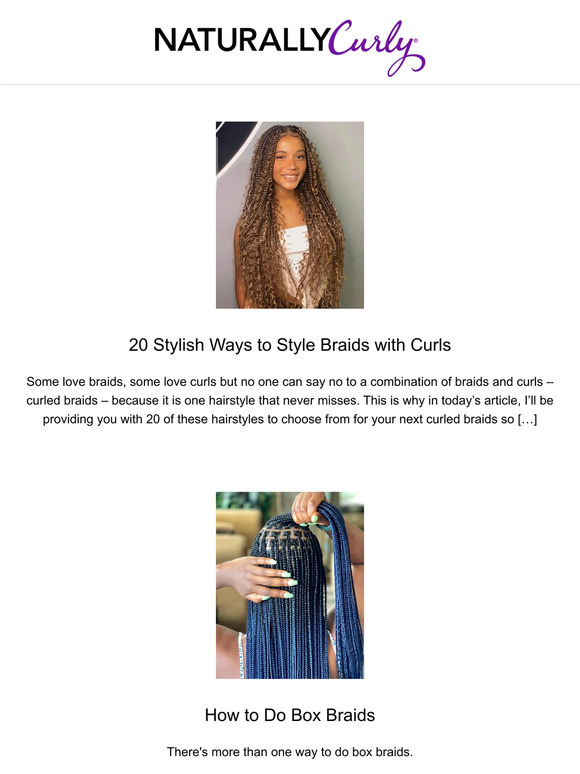 NaturallyCurly: 20 Stylish Ways to Style Braids with Curls | Milled