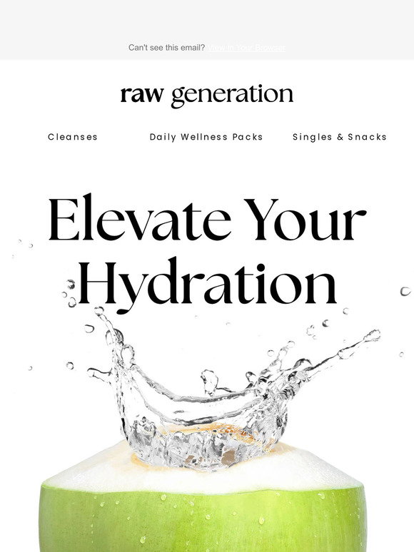 Raw Generation: Your daily solution for staying hydrated | Milled