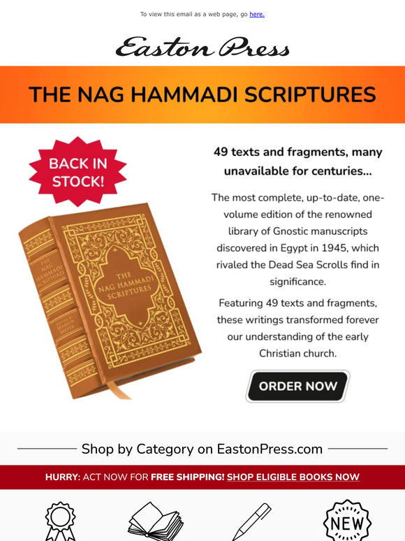 Easton Press: THE NAG HAMMADI SCRIPTURES | Milled