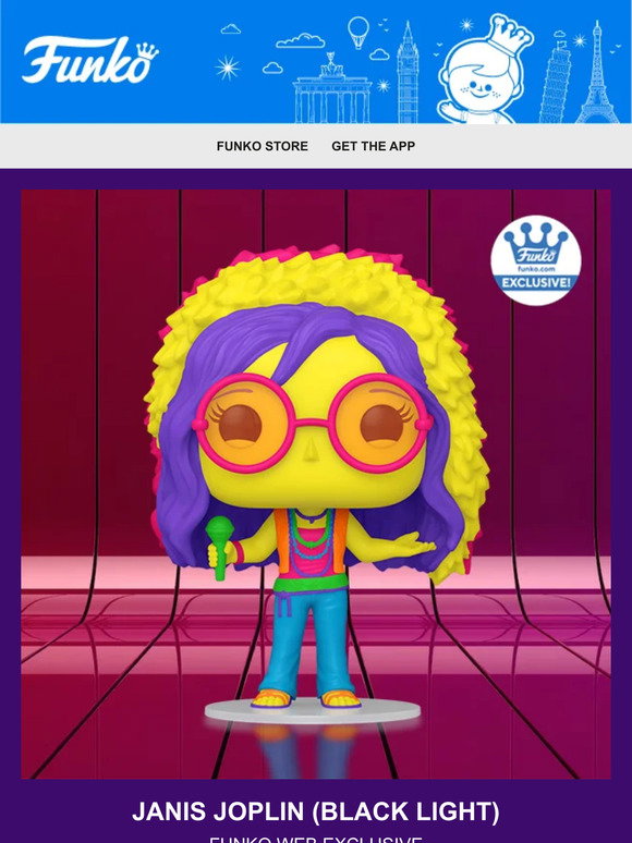 Funko: New Exclusives: Iwua as Groot | Janis Joplin (Black Light ...