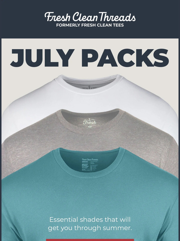 Fresh Clean Tees: July Packs are HERE | Milled