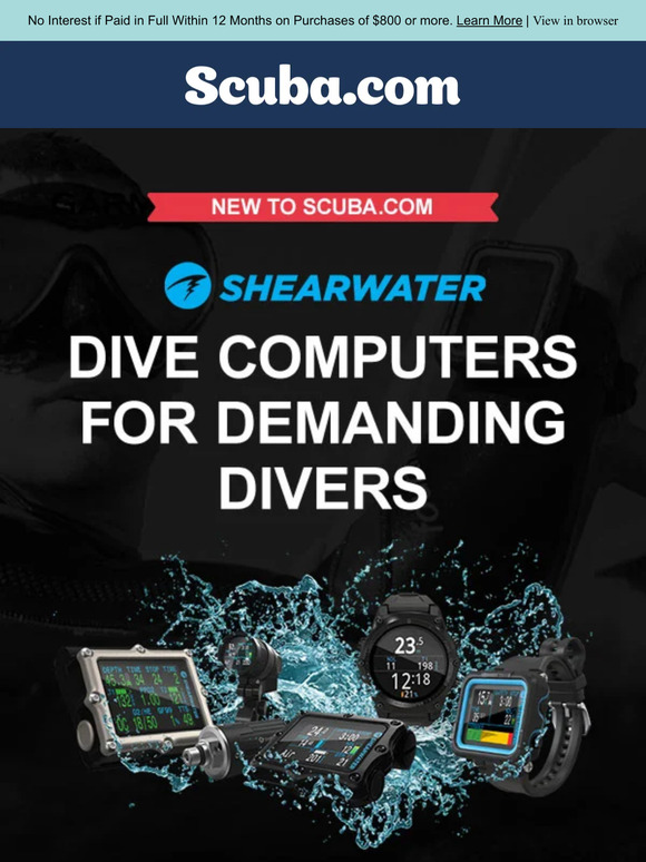 LeisurePro: JUST IN! Shearwater Dive Computers | Milled