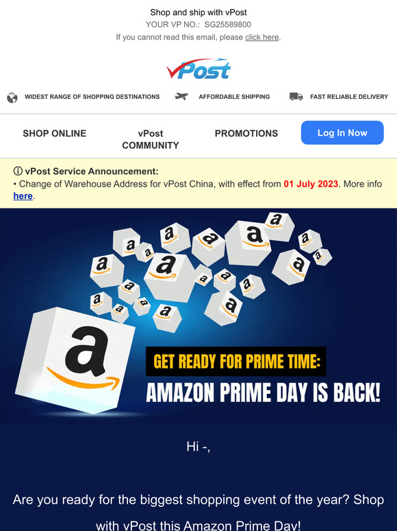 vPost: Get Ready for Prime Time: Amazon Prime Day is Back! | Milled