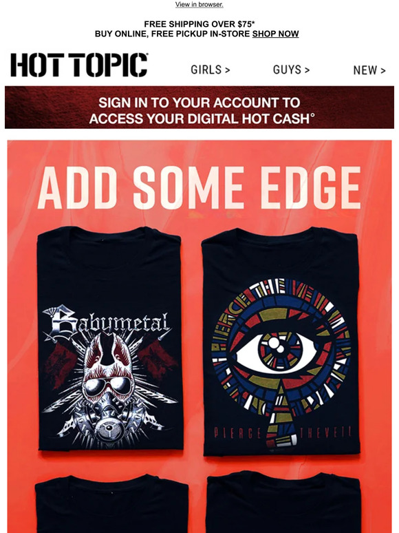 Hot Topic: Band tees that go with every ‘fit | Milled