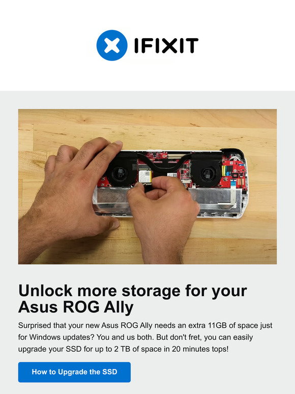 iFixit: The ROG Ally needs more internal storage | Milled