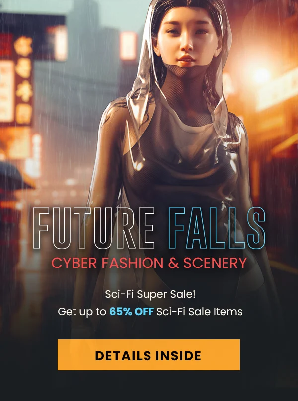 DAZ 3D: Future Falls - Cyber Fashion & Scenery | Milled