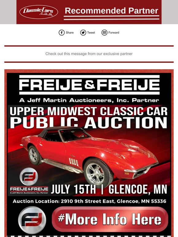 ClassicCars: Join Freije & Freije Auctioneers for The Upper Midwest ...