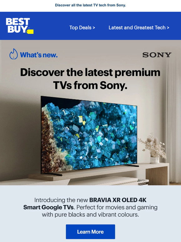 Best Buy: Time for an upgrade! The new Sony TVs are here. | Milled