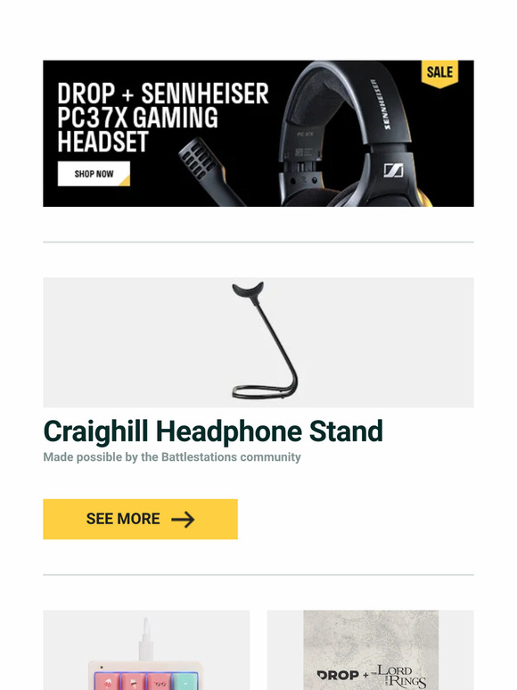 Massdrop: Craighill Headphone Stand, Magicforce MF17 Mechanical Numpad ...