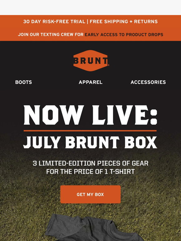 BRUNT Workwear: The July BRUNT Box Is LIVE | Milled
