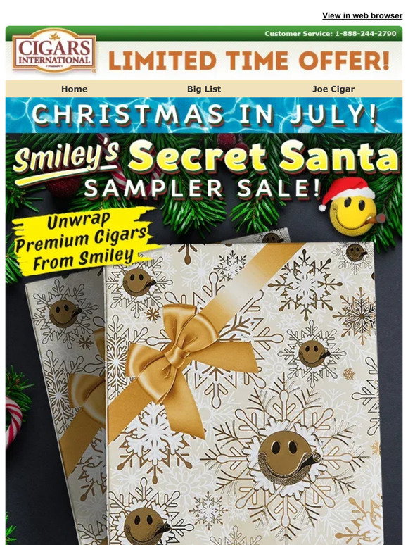 Cigars International: Christmas in July! Secret Santa is back. | Milled