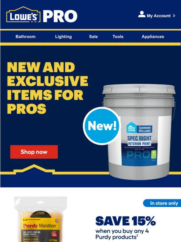 Lowe's: See what's new and exclusive, just for Pros. | Milled