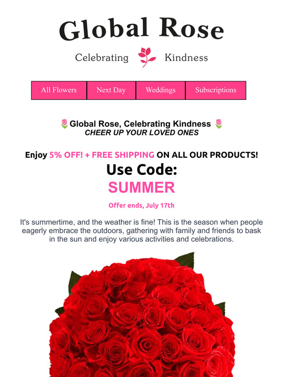 Global Rose: 🌷 🌸 ☀️ Flowers That Bloom All Summer 💐 | Milled