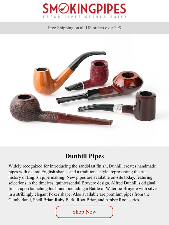 Smokingpipes: Dunhill Pipes | Classic English Shapes | Milled