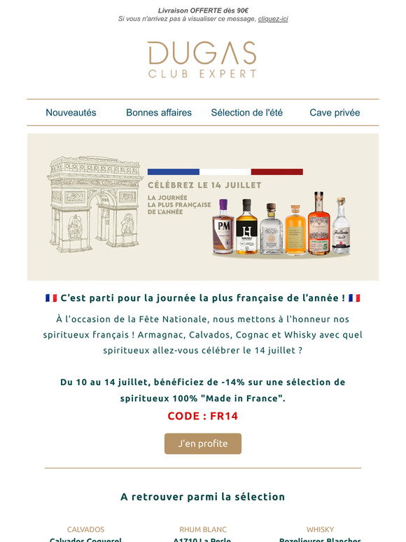 Dugas Club Expert: 🇫🇷 Jusqu'au 14 juillet, -14% sur nos produits Made ...