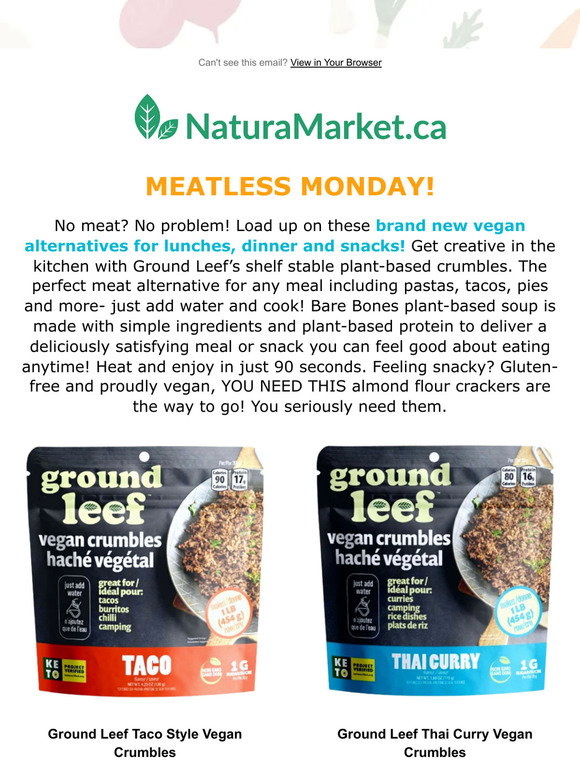 Natura Market: Meetless Mondays 🌱 with NEW Ground Leef, Bare Bones ...