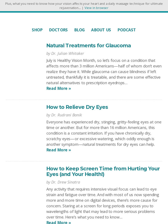 Healthy Directions: Eyes under attack: Glaucoma, dry eyes, screen time and more | Milled