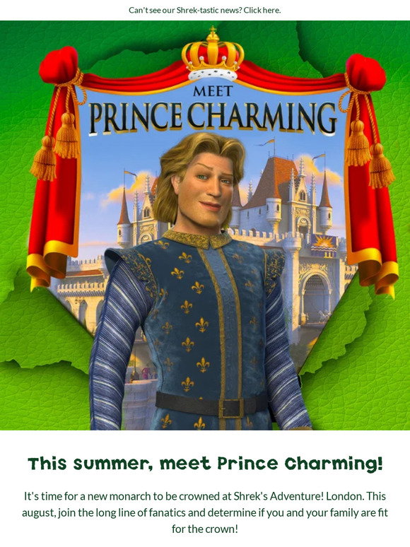 Shrek's Adventure: This summer, meet Prince Charming at Shrek's ...