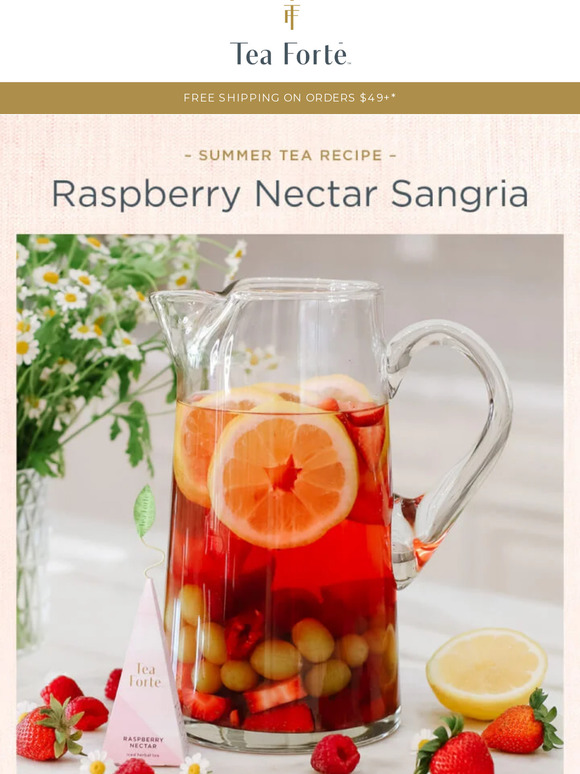 Tea Forté: NEW Summer Cocktail 🍹 Raspberry Nectar Sangria | Milled