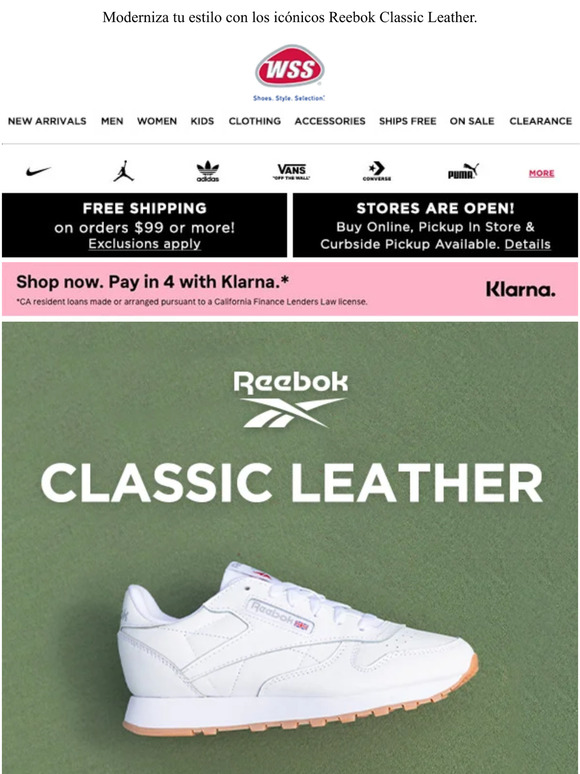 Shop WSS: Upgrade your look with the iconic Reebok Classic Leather👟 ...