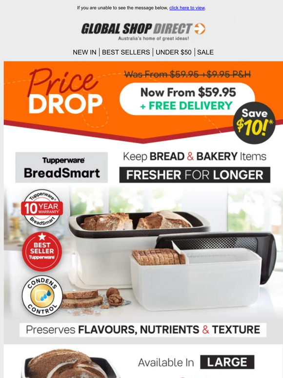 Global Shop: PRICE DROP: BreadSmart By Tupperware | Milled