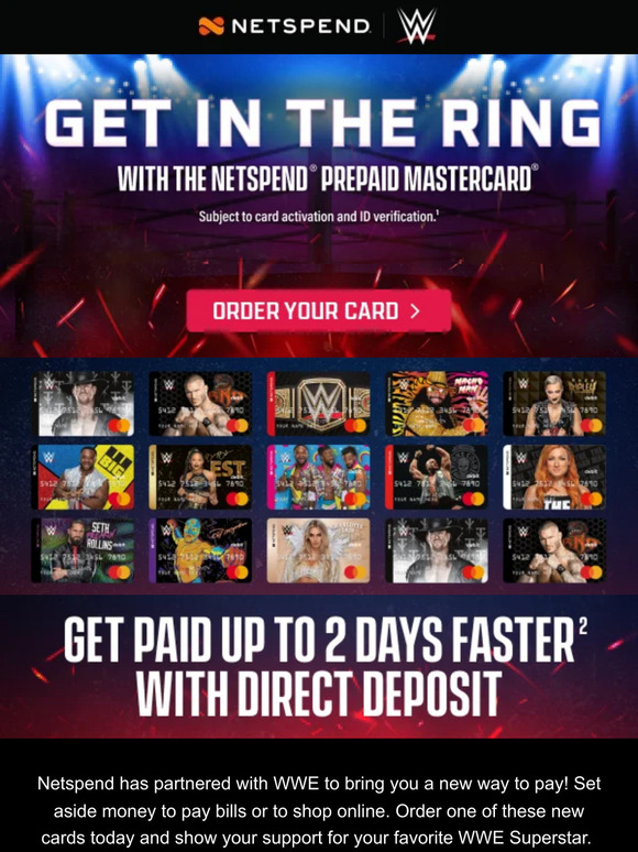 WWE Shop: Netspend Prepaid Mastercard: The Ultimate Power Move for Your ...
