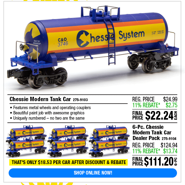 Menards: New! Chessie Tanker and Ore Cars! | Milled