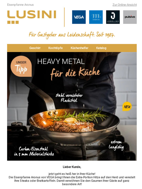 LUSINI: 💡 Unser Tipp: Eisenpfanne Aronus | Milled