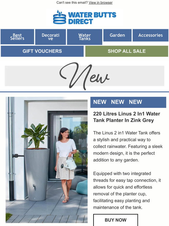 Water Butts Direct: Add a Stylish Splash to Your Garden with the Linus ...