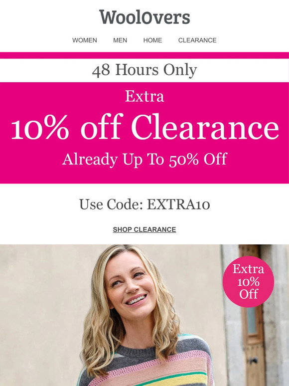 WoolOvers: Extra 10% Off Clearance | 48 Hours Only | Milled