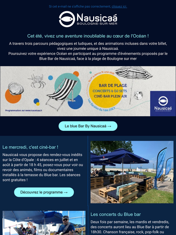 Nausicaa: 🌊 Les escales de l'été (Rendez-vous dehors – blue bar, ciné ...