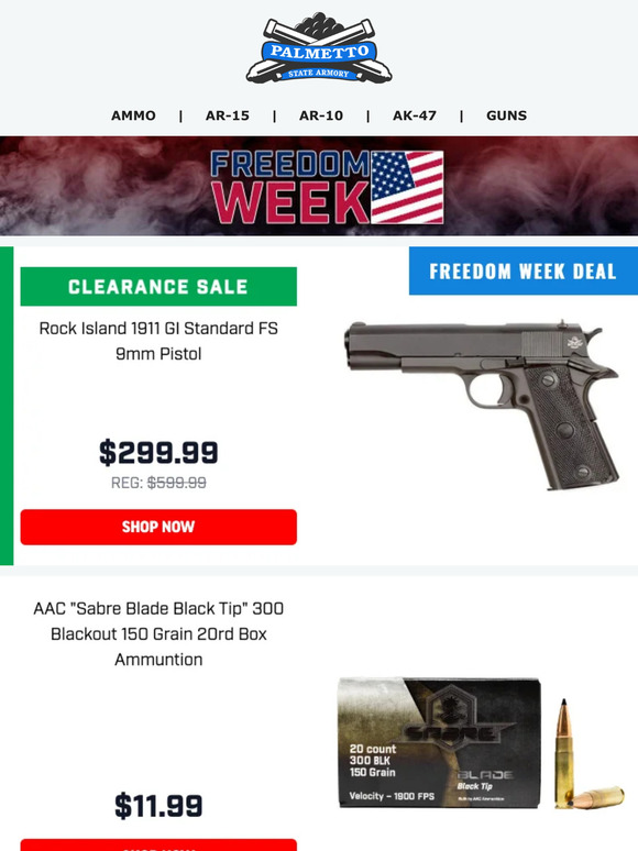 Palmetto State Armory: Rock Island 1911 GI Standard FS 9mm Pistol $299. ...