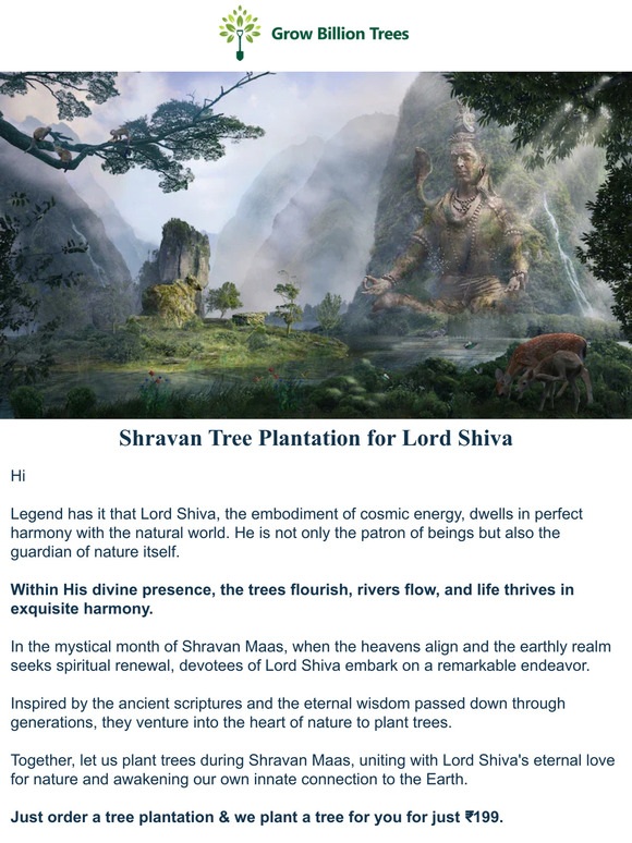 Nurserylive: 🌳 Tree Planting for Lord Shiva in Shravan Maas ! Tree ...