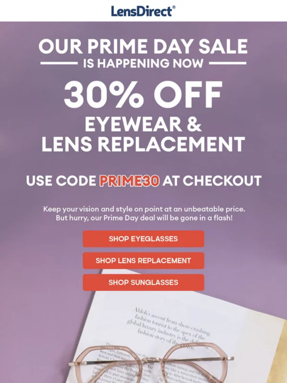 Lens Direct: Prime Day Deals: 30% OFF! | Milled