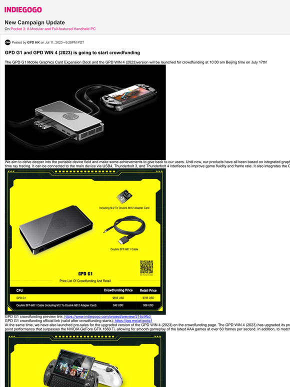 Indiegogo: 📢 Update #46 from Pocket 3: A Modular and Full-featured ...