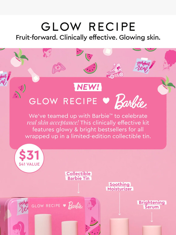 Glow Recipe: NEW! Glow Recipe 💖 Barbie™ Kit | Milled