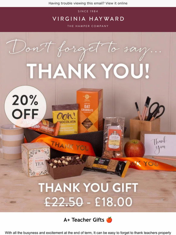 Virginia Hayward: A+ Teacher Gifts | Milled