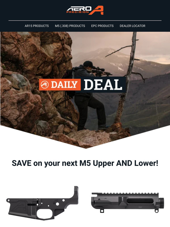 aero precision: ONE DAY ONLY: SAVE $125 on your M5 build 💰 | Milled