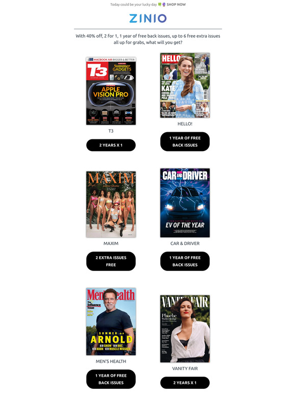 ZINIO Digital Magazines: 👁️‍🗨️ Try your luck in our MYSTERY SALE 🔮 ...