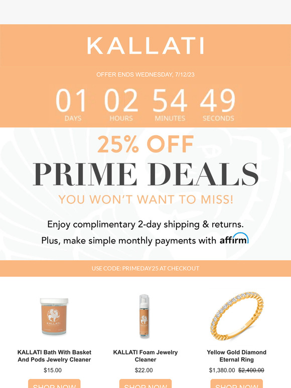 Kallati Jewelry: Prime Day Deals You Can't Miss! | Milled