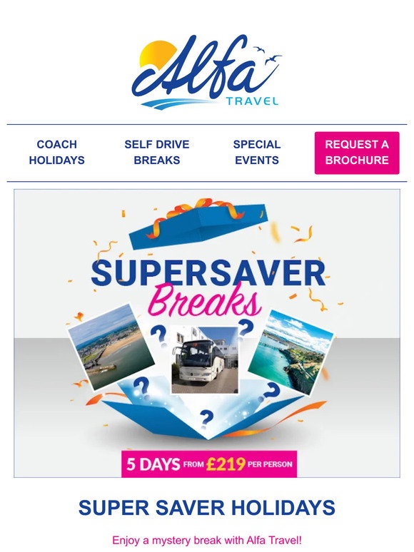 Alfa Travel: Enjoy a Mystery Break with our Super Saver Holidays! | Milled