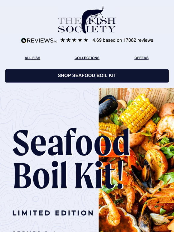 The Fish Society: Seafood Boil Kit! The Five ⭐ Favourite Made a ...