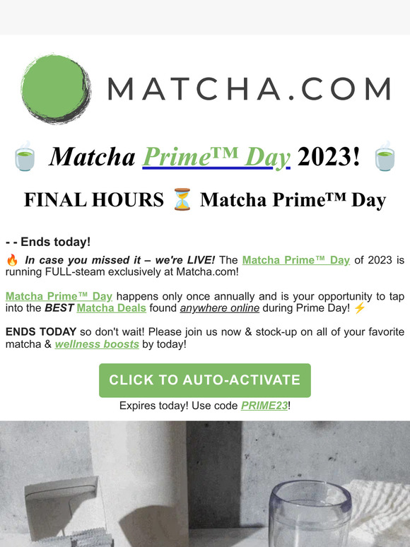Matcha Kari: Matcha Prime™ DAY ️ code: PRIME23 | Milled