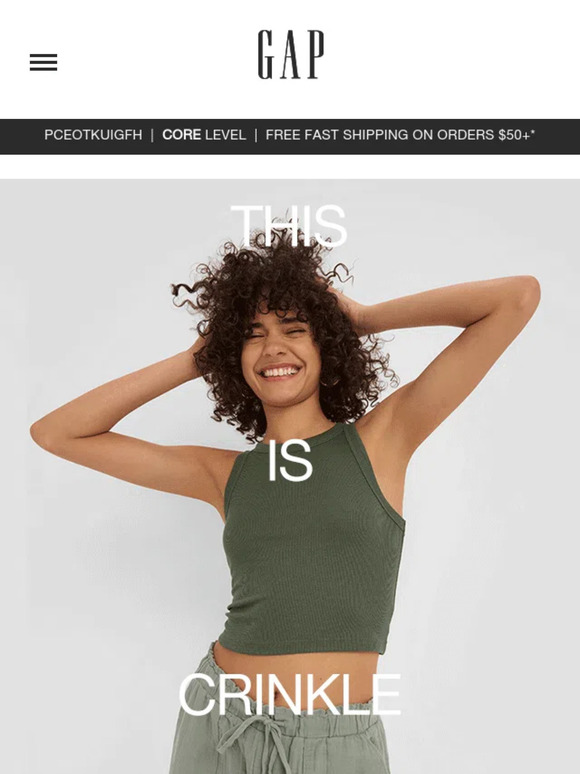 Gap: VACAY/STAYCAY CRINKLE GAUZE | Milled