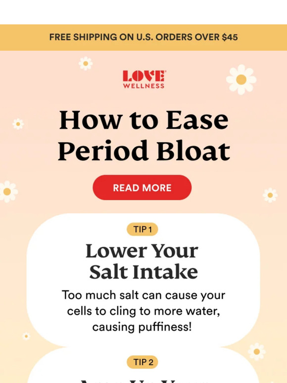 Love Wellness: How to Reduce Period Bloating | Milled