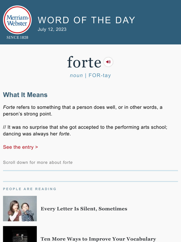 Spell It!: Forte - plus, Every Letter Is Silent, Sometimes | Milled